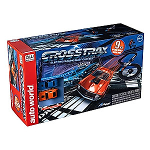 Auto World CrossTrax Road Course 9' Slot Car Race Set