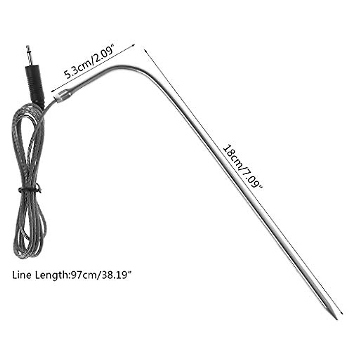 Waterproof Thermometer Hybrid Probe Replacement, Digital Cooking/BBQ Thermometer Probes