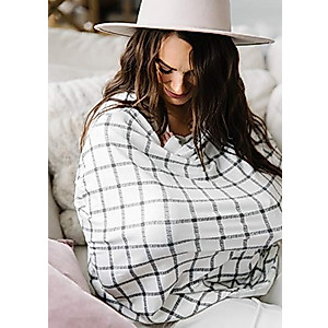 Baby Car Seat Cover Canopy and Nursing Cover Multi-Use Stretchy 5 in 1 Gift "Ledger" by Copper Pearl