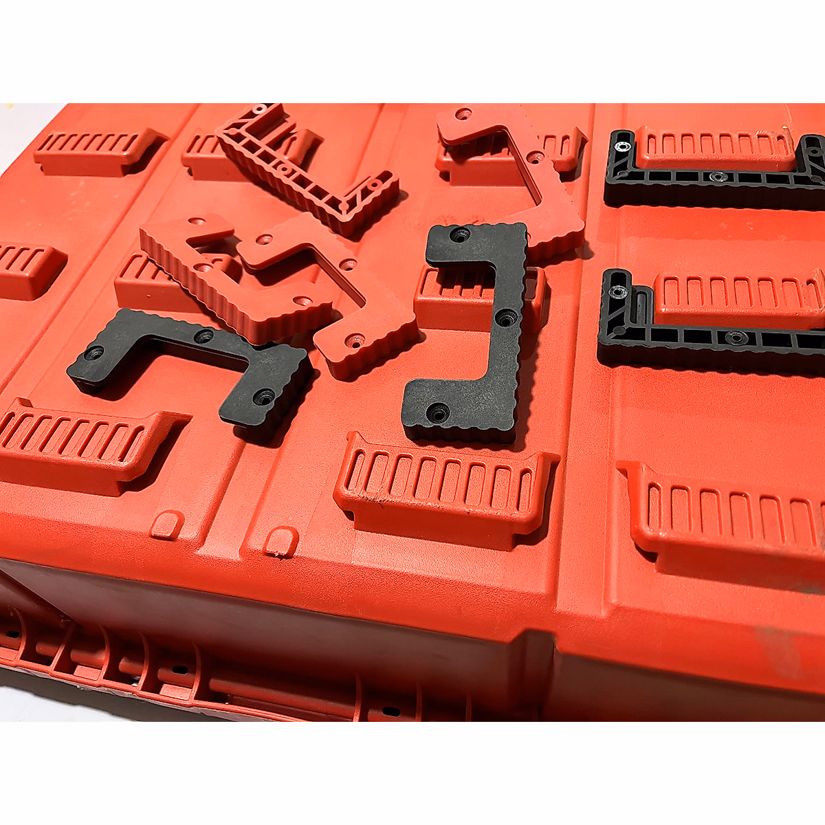 NyVoozy Milwaukee Packout Cleats, 16PCS Cleat 'n' Feet Cleats Compatible with Milwaukee Packout System, MountTool Box Storage System Anywhere (Black)