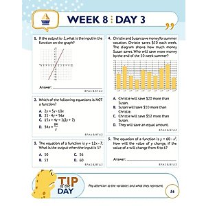 8th Grade Common Core Math: Daily Practice Workbook | 1000+ Practice Questions and Video Explanations | Argo Brothers (Next Generation Learning Standards Aligned (NGSS))