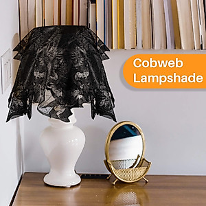 Halloween Party Decorations Indoor - Halloween Decor Set included Spider Web Fireplace Scarf Spider Web Table Runner And Cobweb Lampshade Perfect for Halloween Home Party Supplies Spider Web Decorati