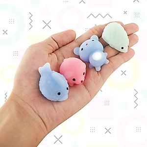 24 PCS Squishy Toys Mochi Party Favor for Kids Gift Prizes for Kids Classroom Desk Pets Birthday Easter Christmas Goodie Bag Random Animal