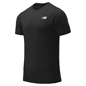 New Balance Men's Tenacity Short Sleeve, Black , X-Large