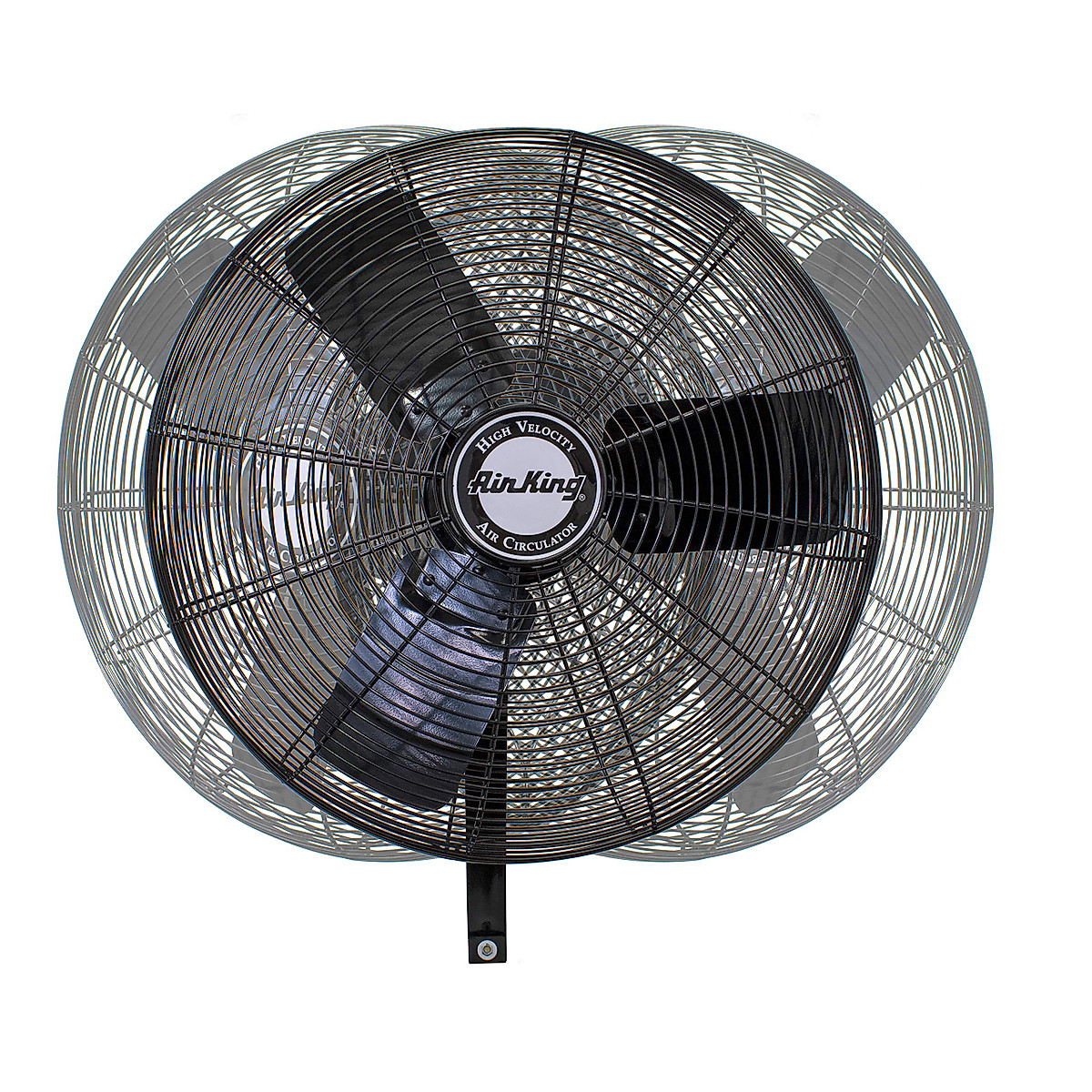 Air King 9025 24-Inch Industrial Grade Oscillating Wall Mount Fan , Black