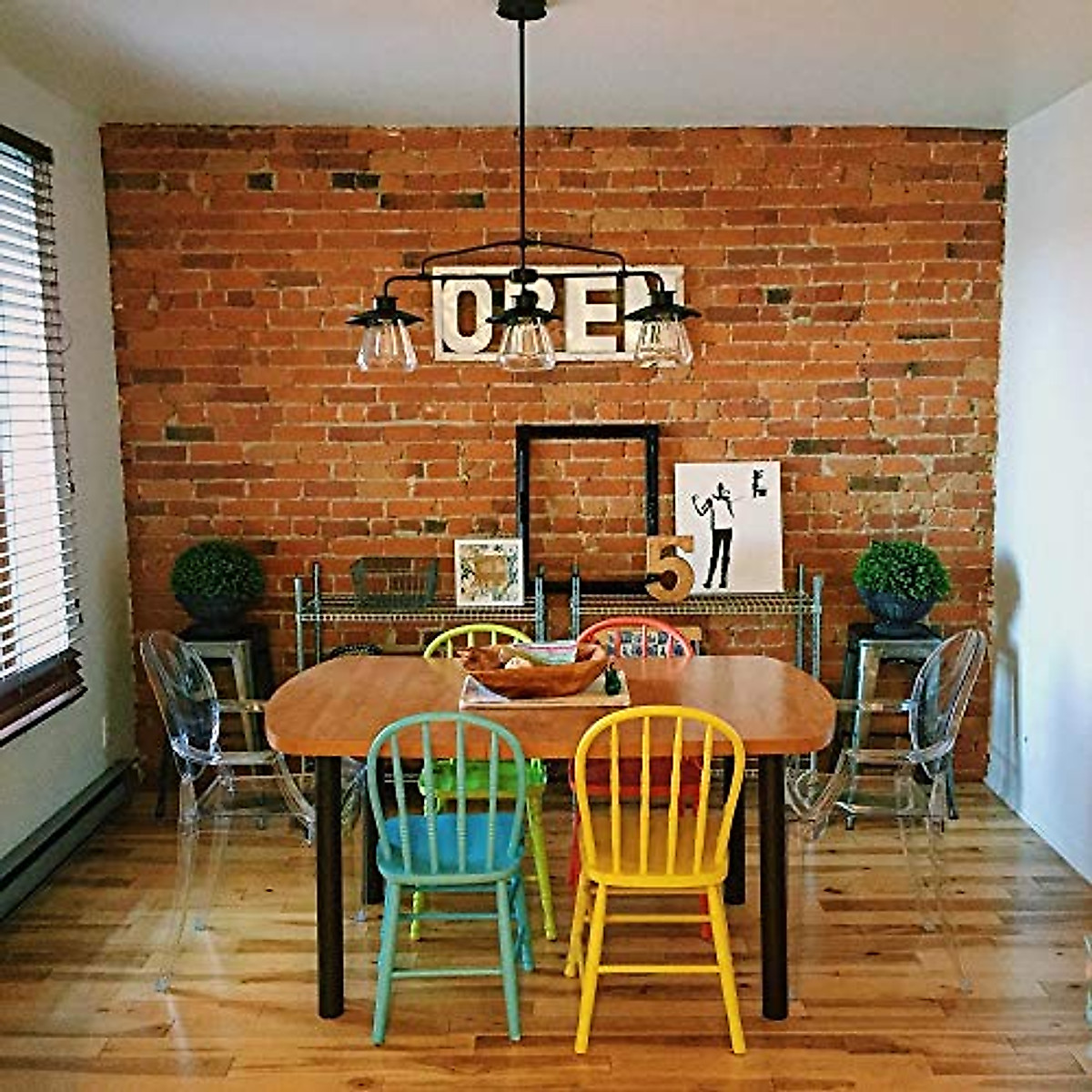 Globe Electric 64845 Nate 3-Light Pendant, Oil Rubbed Bronze, Clear Glass Shades