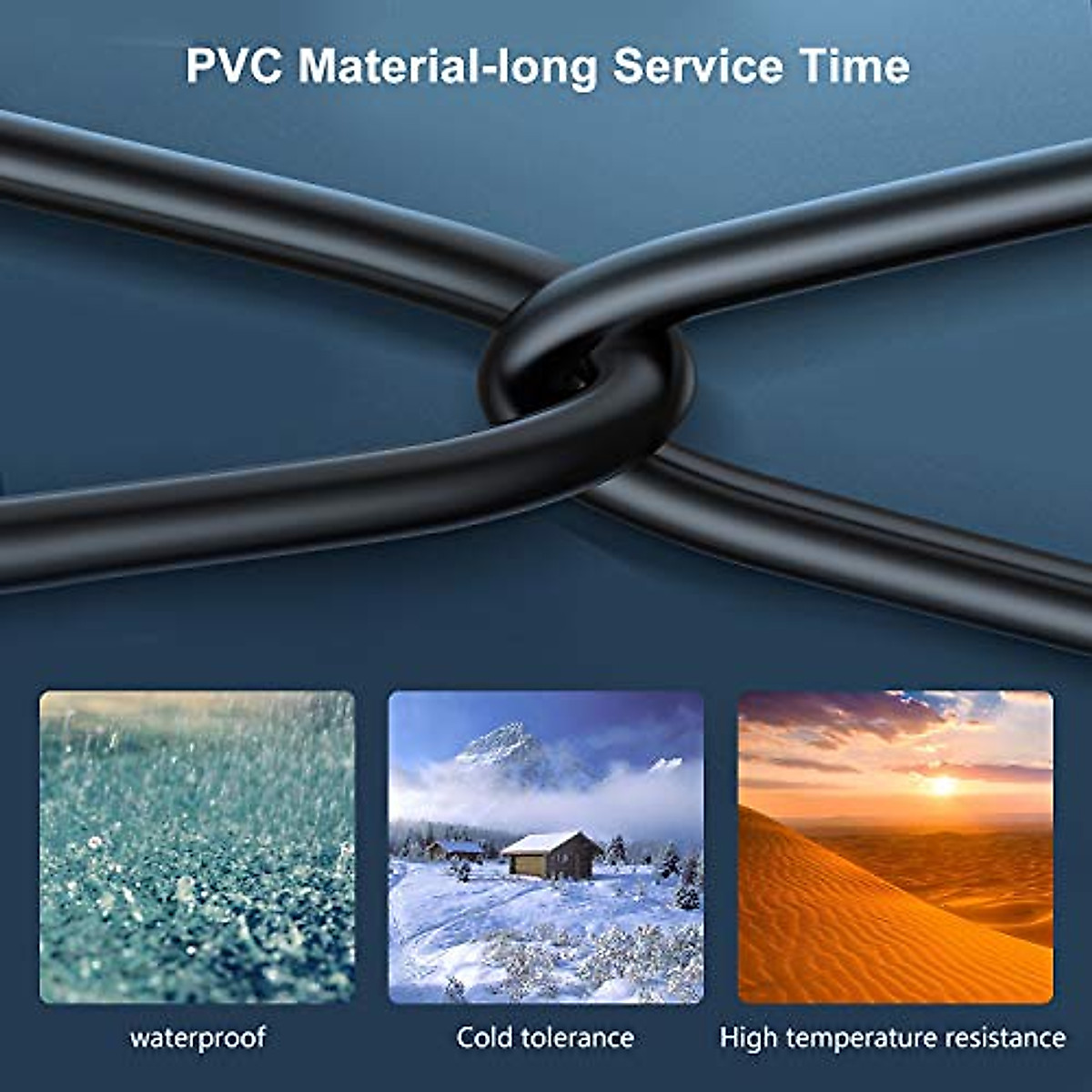 SNANSHI Outdoor Ethernet Cable 50 ft, Cat 7 Ethernet Cable 26AWG Heavy Duty CAT7 Waterproof Outdoor Direct Burial UV Resistant Internet Cable LAN Cable for Garage,POE Camera/WiFi Extender,Outbuilding