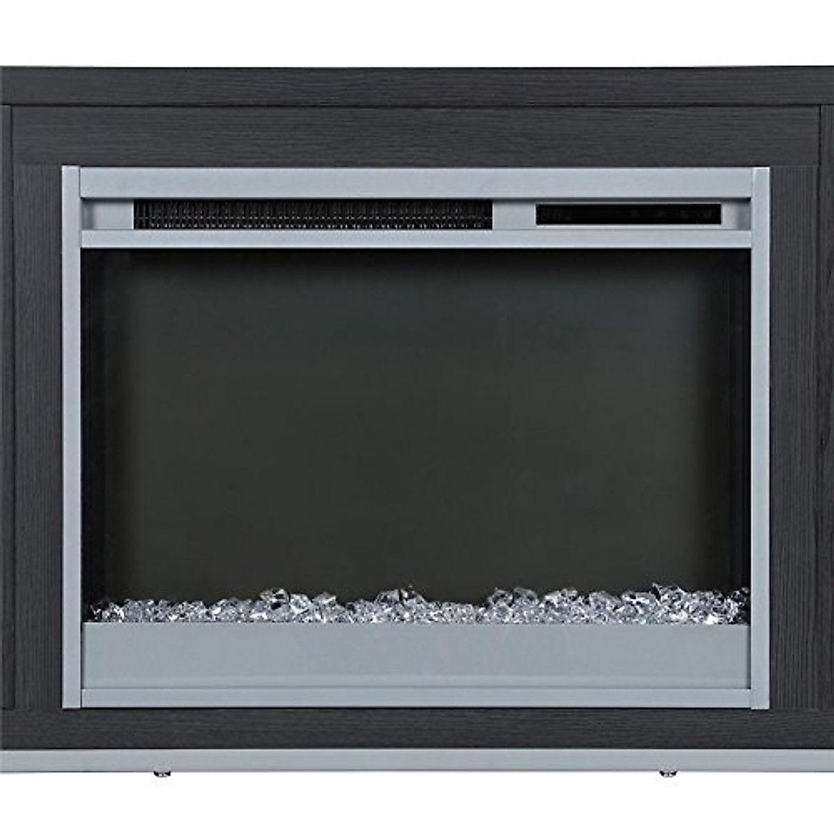 Ameriwood Home Lumina Fireplace Stand for TVs, up to 70", Black Oak