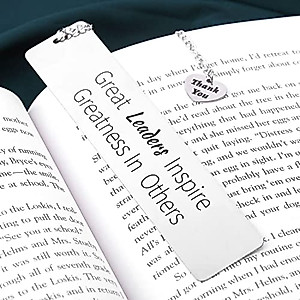 Boss Day Gifts for Women Great Leaders Bookmark for Men Thank You Boss Appreciation Gift Male Female Supervisor Mentor Office Retirement Leaving Going Away Birthday Christmas Gifts Employee Coworker