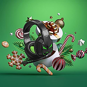 EKSA Fenrir S Gaming Headset for Xbox Series X/S, Xbox One, PS5, PS4, PC, Switch - Noise Cancelling Microphone, Comfortable Ear Pads, 50 mm Drivers, RGB Light, One Key Control - Birthday Gift