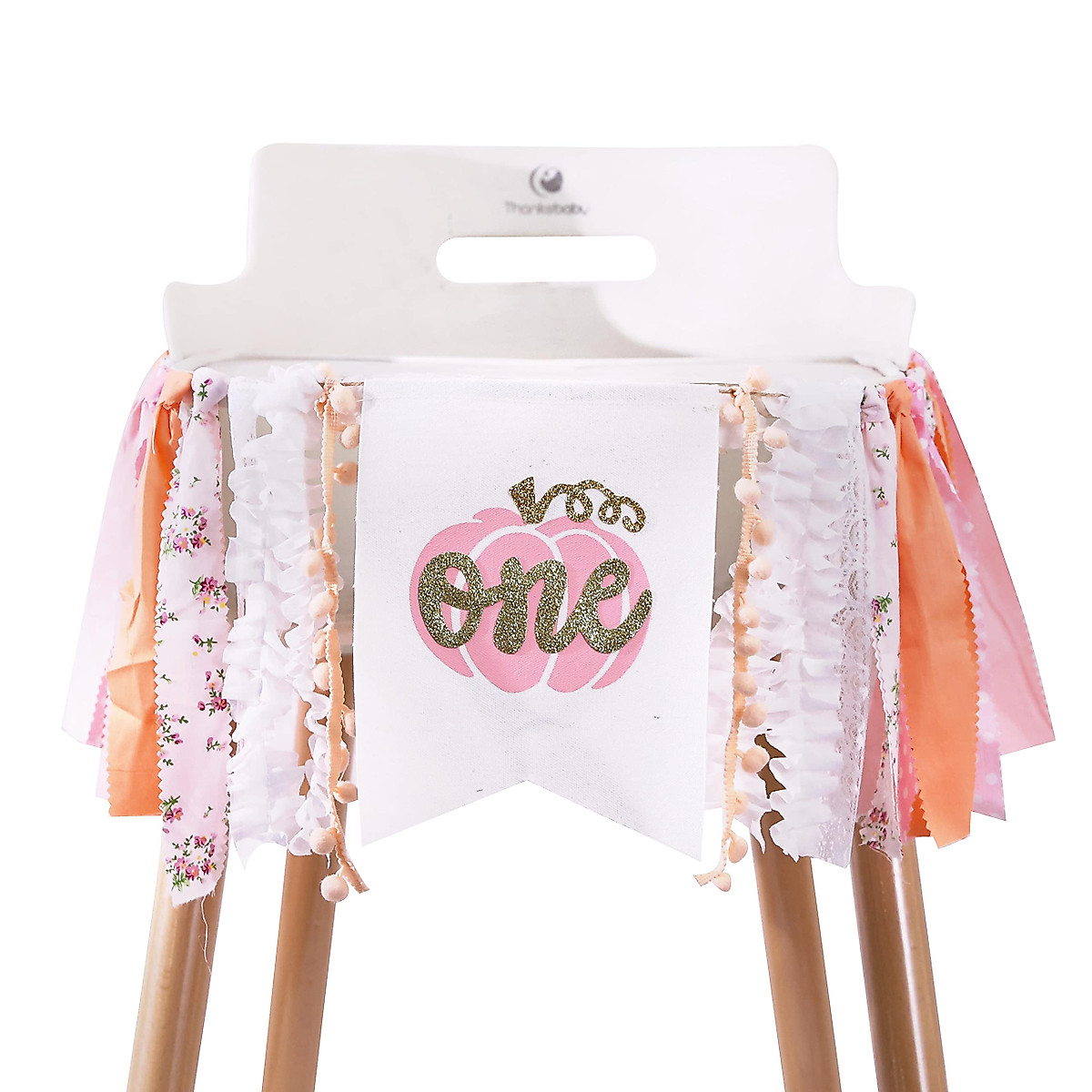 Pumpkin High Chair Banner for 1st Birthday - Our Little Pumpkin Banner, Halloween Birthday Banner, Baby Girl First Birthday Decorations, Fall Party Photo Prop