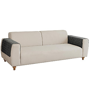 Muamar Couch Arm Covers Chair Arm Covers, Non Slip Sofa Arm Covers, Armrest Covers for Sofa, Furniture Covers Couch Protector Set of 2pcs (26x26inch, Dark Grey)