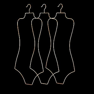 Lingerie Hangers Wire Body Shape Display Hangers (Rose Gold) 10 Pack Bikini Swimsuit Hangers