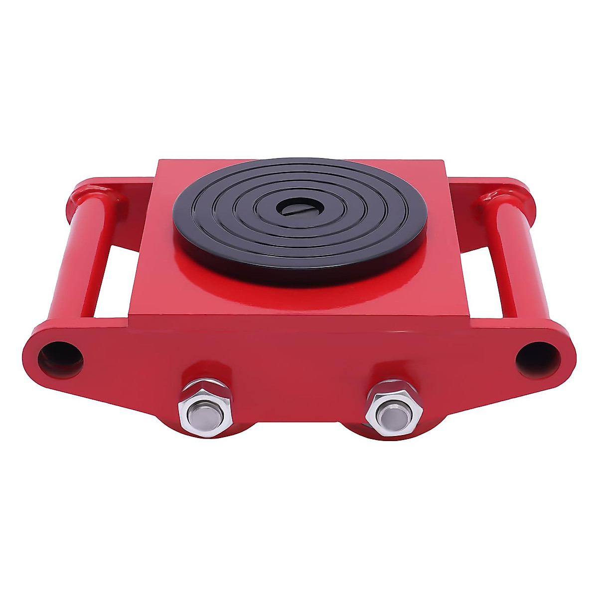4pcs Machinery Mover, 6T Machinery Skate Dolly, 13200lbs Machinery Moving Skate, Machinery Mover Skate w/ 360° Rotation Cap and 4 Rollers, Heavy Duty Industrial Moving Equipment, Red