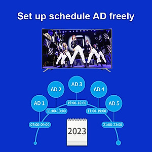 Lunzn Smart Digital Signage Player with Non-Subscription CMS Software 7x24 Stable Auto Play Make TV Set Become LCD Display Andriod 4K Advertising Media Player(YM05)