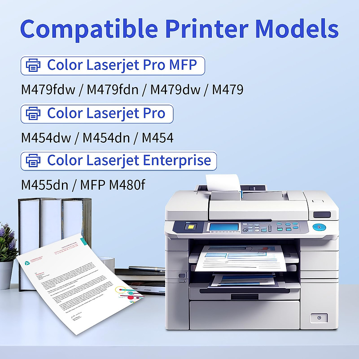 MYCARTRIDGE 414X (with CHIP) Remanufactured Toner Cartridge Replacement for HP 414X 414A W2020X W2020A for Color Laserjet Pro M454dw M479fdw M454dn M479fdn M479dw (1 Black)