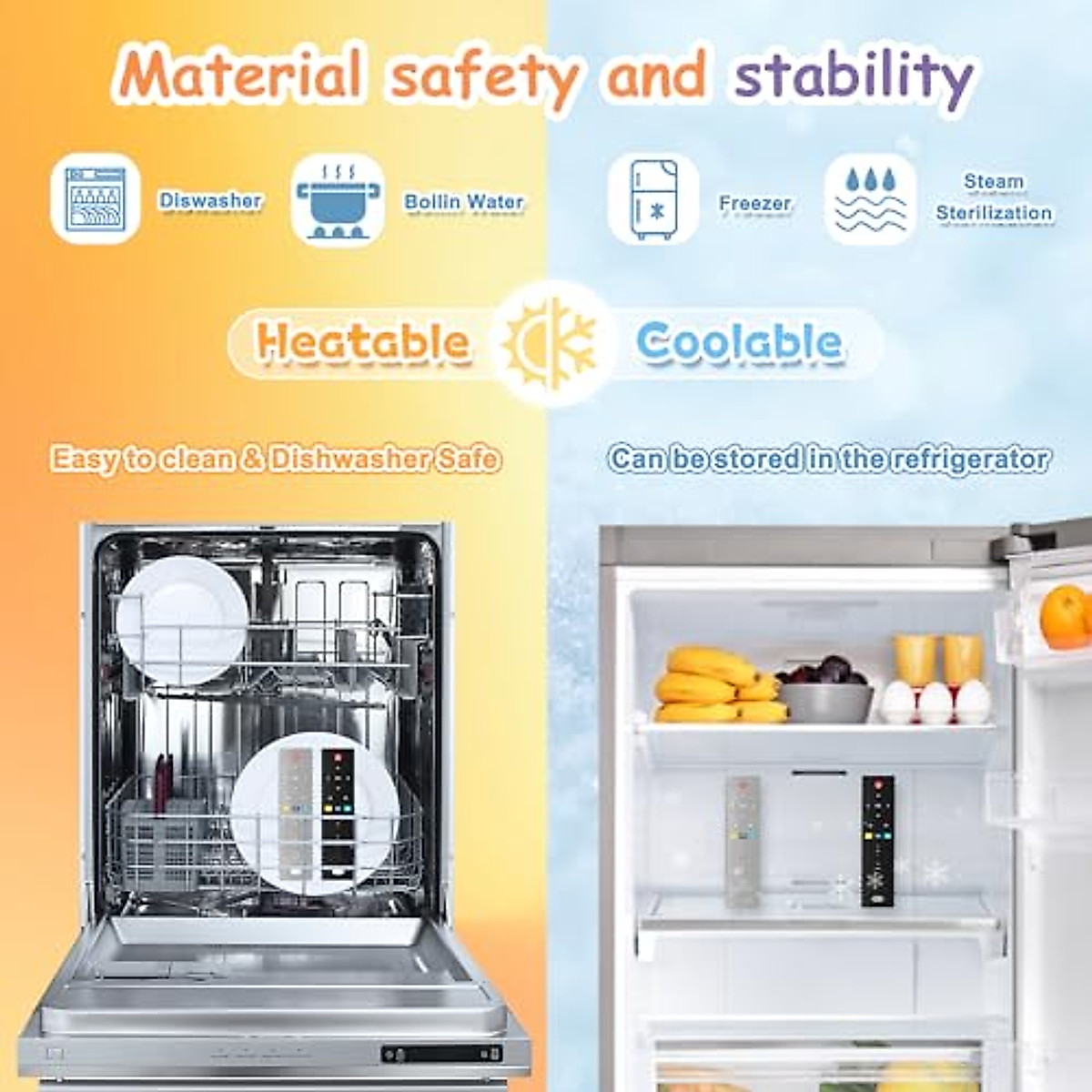 Yoolane Baby Teething Toys Silicone Teethers for Babies 3-24 Months Remote Control Shape Teething Relief Chew Toy for Toddler Infant Boy Girl BPA Free Freezable Newborn Stuff Essentials Gift, 2 Pieces