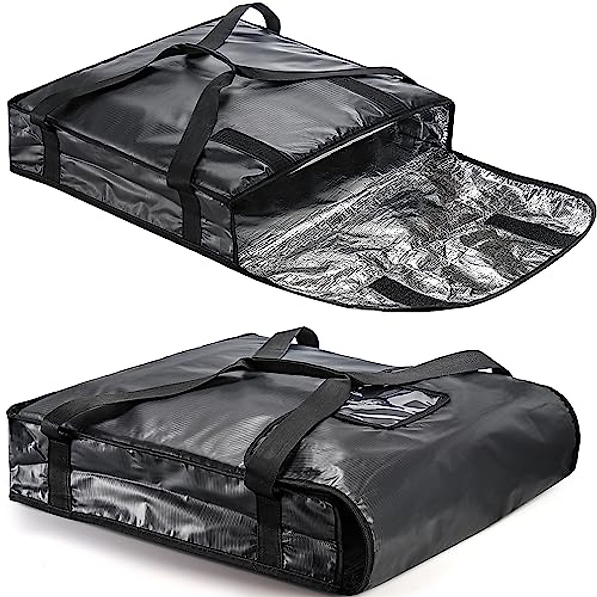 DEAYOU Large Pizza Bag, Insulated Pizza and Food Delivery Bag, Professional Thermal Pizza Warmer Bag, Hot Pizza Carriers for Transport, Catering, Moisture Free, Heavy Duty, 20" x 20" x 5", Black