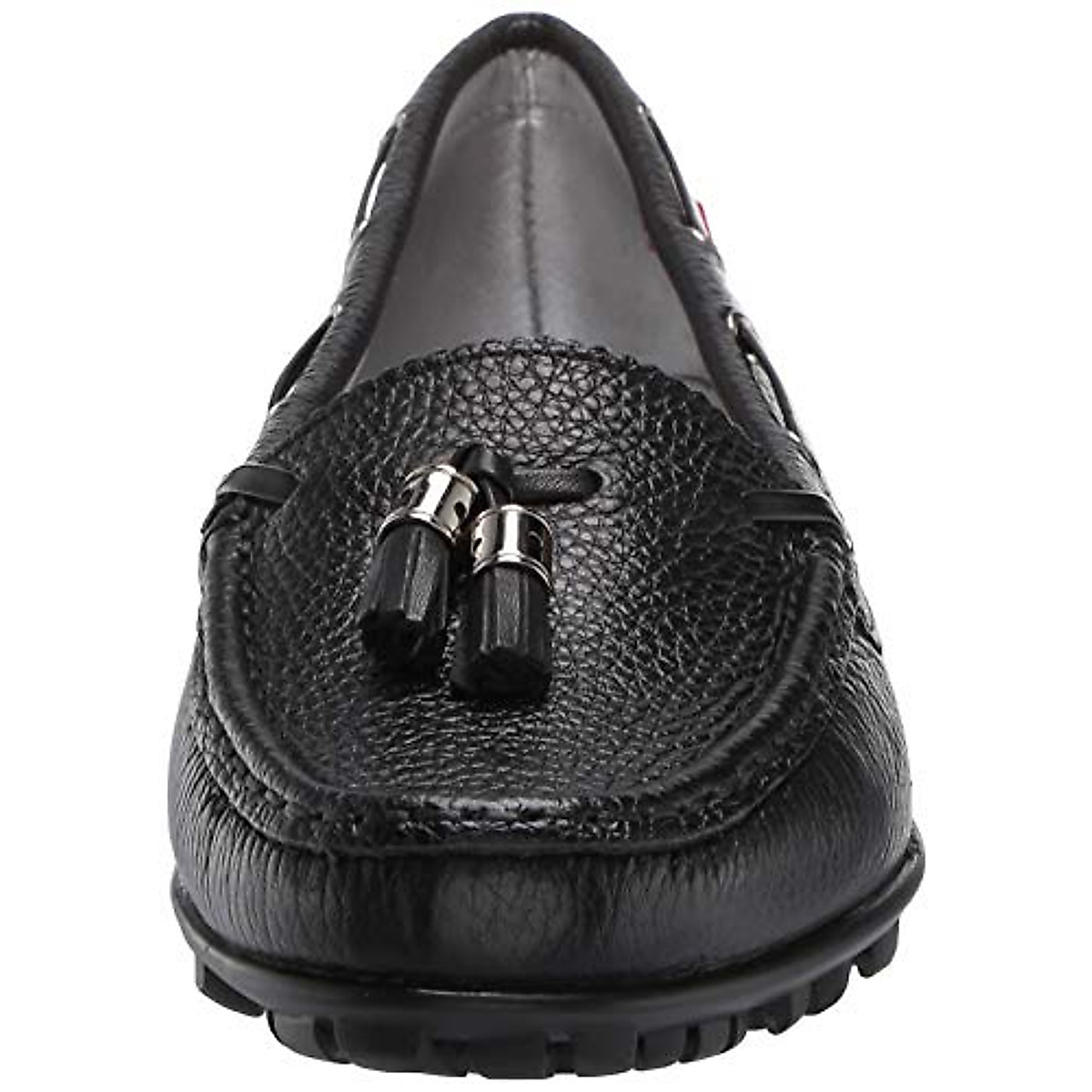 MARC JOSEPH NEW YORK Women's Leather Made in Brazil Spring Street Golf Shoe, Black Tumbled Grainy, 11 M US
