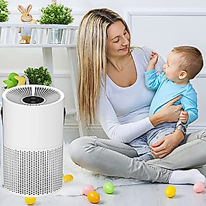Air Purifier for Home Large Room Pets and Dust Portable Air Purifiers for Dorm Room with True HEPA Filter Effectively Remove 99.97% of Dust Smoke Dander Pollen Odors(USB Charging)