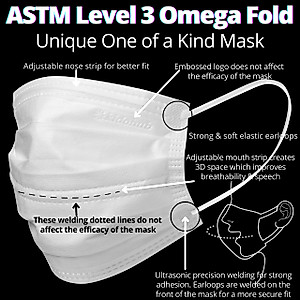 KIDOHUB FDA Registered ASTM Level 3, Adult 4 Ply Individually Wrapped Disposable Medical Face Mask 50 pieces, Green