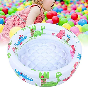 Kiddie Pool,Round Inflatable Baby Swimming Pool,Portable Inflatable Children Little Pump Cartoon Dinosaur Pool Kiddie Paddling Pool Indoor&Outdoor Toddler Water Game Play Center for Kids/Girl/Boy