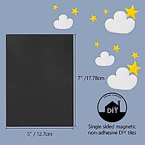 25 Pack Magnetic Sheets 5”x7”Single Sided Black 30mil Magnetic Sign Cut Customize Flexible Cut Magnet Paper Sheets Cut Making Die Storage Metal Dies Magnet Sheets for Crafts Signs Photos