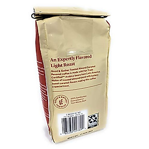 Naturally Flavored Toasted Almond Caramel Light Roast Ground Coffee - 12oz (One Package)