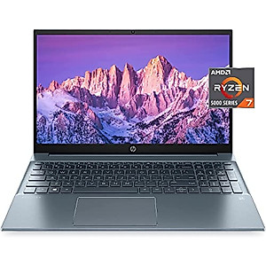 HP 2022 Newest Pavilion 15.6" FHD 1080P IPS Laptop, 8-Core AMD Ryzen 7-5700U(Up to 4.3GHz, Beat i7-1180G7), 32GB RAM, 1TB NVMe SSD, Numpad, HDMI, WiFi, USB-A&C, Fast Charge, Audio by B&O, Win11