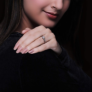 GIVA Women’s 925 Sterling Silver Ring, Adjustable Rings, Rings for Women and Girls, With Certificate of Authenticity and 925 Stamp (Cubic Zirconia Charm Ring)