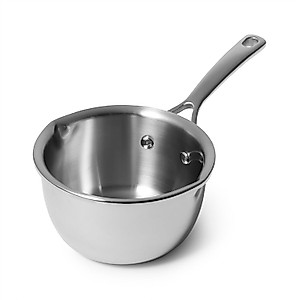 Sur La Table Classic 5-Ply Stainless Steel Butter Warmer, 0.6 Qt, Silver