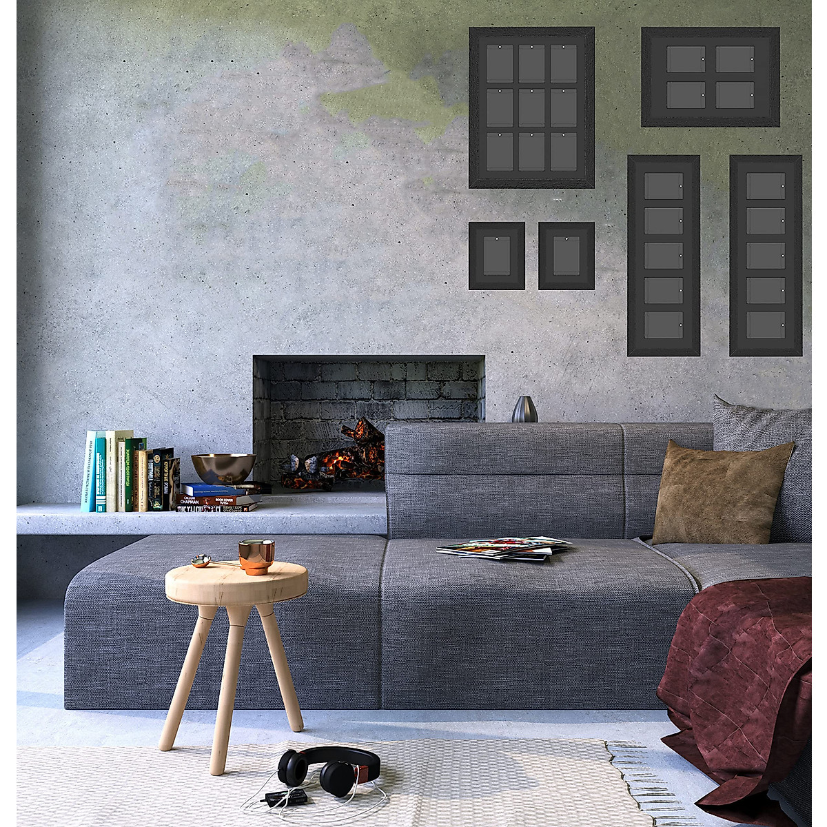 Bivitre Trading Card Display Frame - Wall Mount Baseball Card Display Case with UV Protection Magnetic Card Holder for 5 Standard Cards, Display for Basketball Football Hockey Pokemon MTG Yugioh