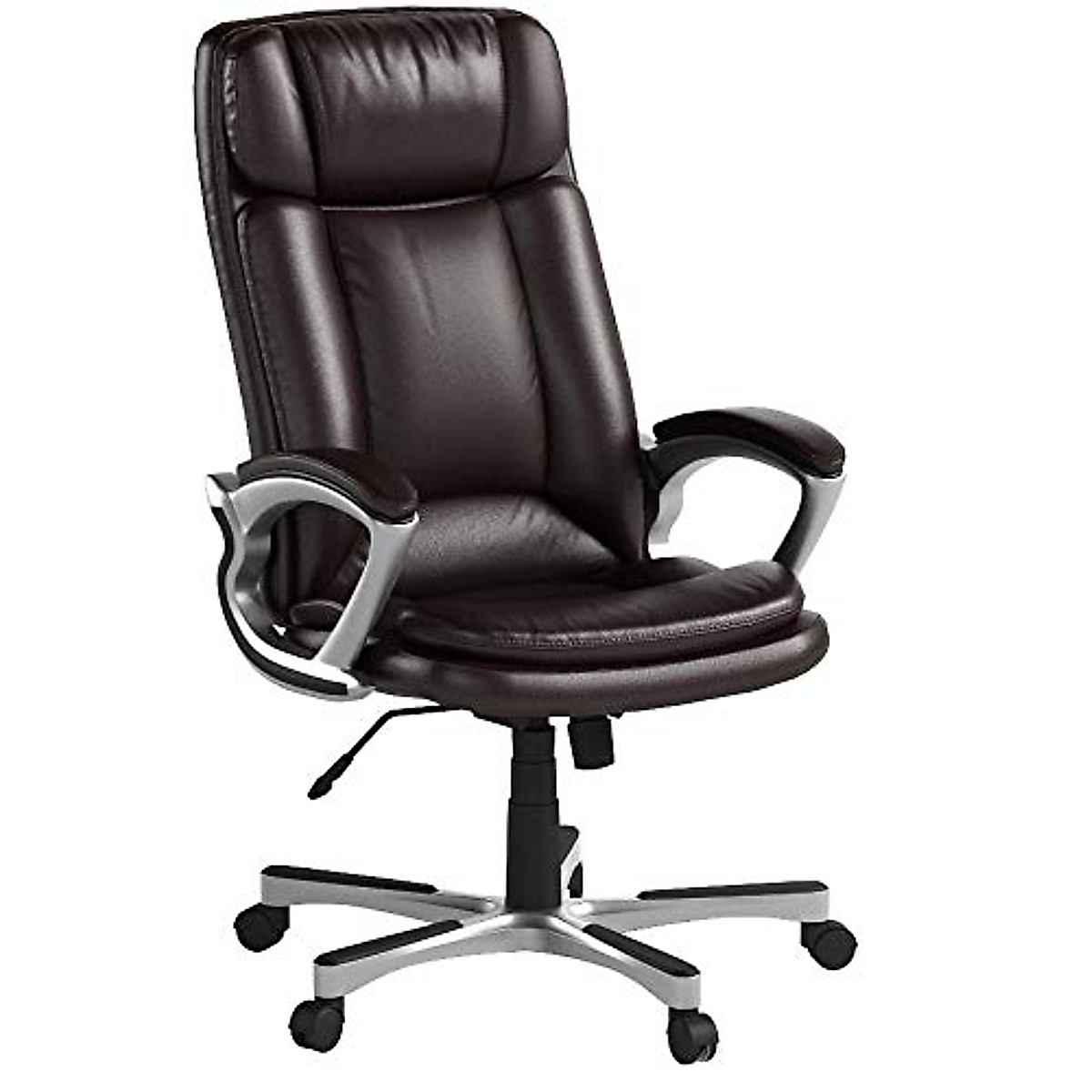 Serta Big and Tall High Back Executive Office Chair, Ergonomic Gaming Computer Chair with Layered Body Pillows, Contoured Lumbar Zone, Brown