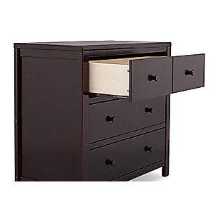 Delta Children Wood Unisex Nursery 3 Drawer Single Dresser - Dark Chocolate Brown