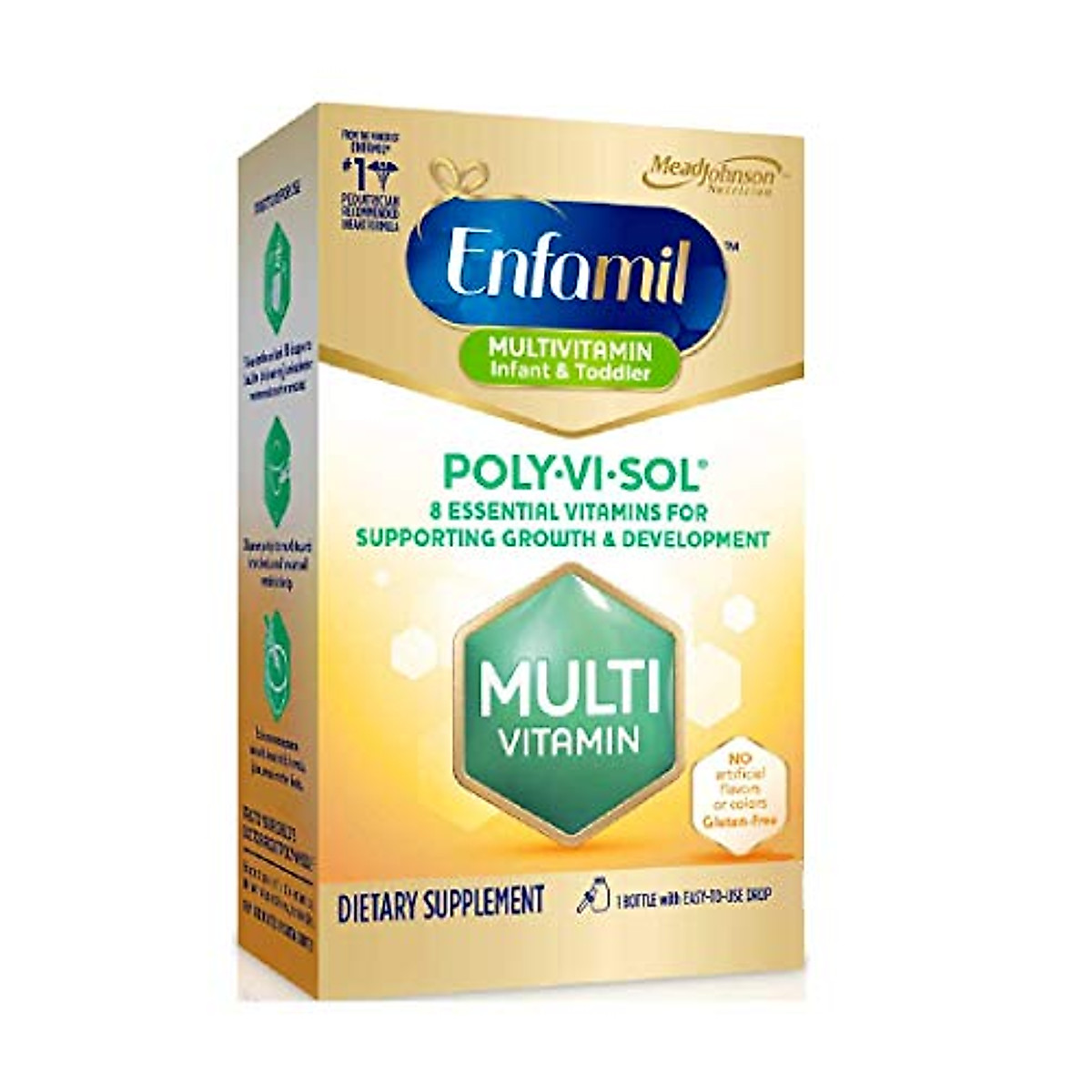 Enfamil Poly-Vi-Sol Multivitamin Supplement Drops for Infants and Toddlers, 1.67 fl oz (50 ml) Size: Pack of 1 Newborn, Kid, Child, Childern, Infant, Baby