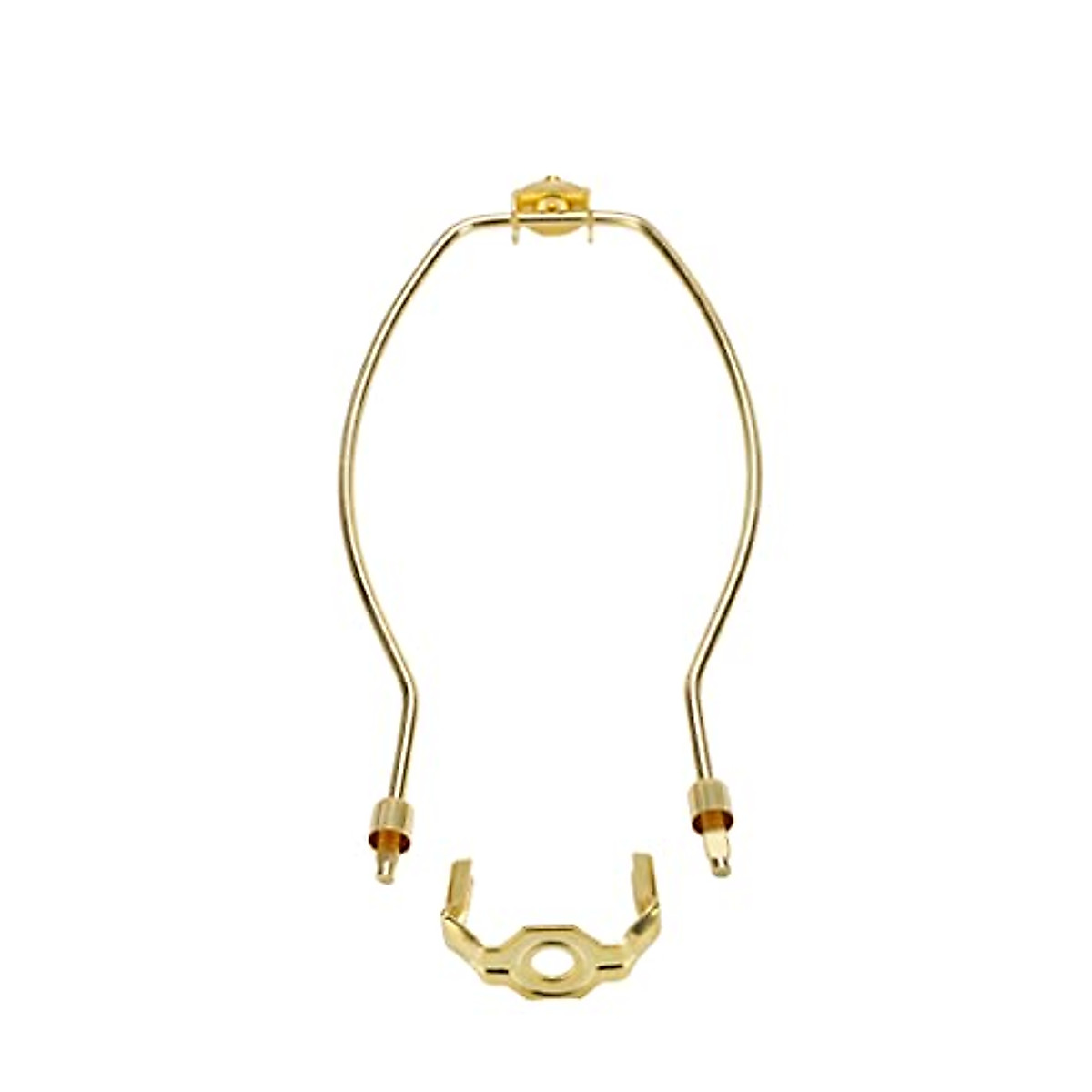 Aspen Creative 20002-1 8 1/2" Lamp Harp with Saddle in Polished Brass Finish