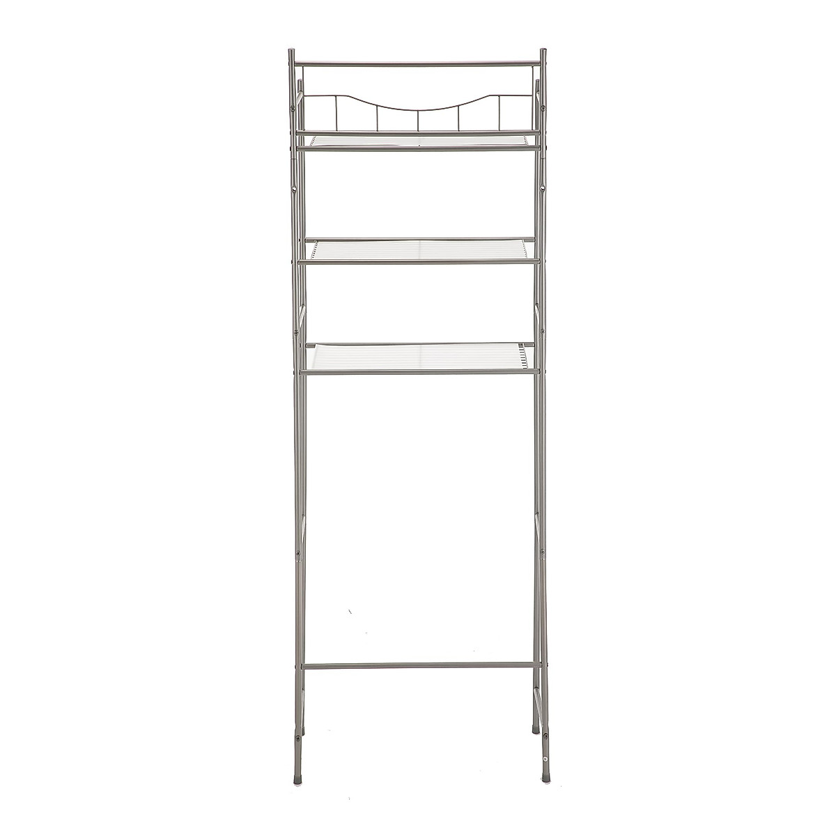 YQDSTE Steel 3-Layer Storage Shelf Unit (Satin Nickel), YST-011