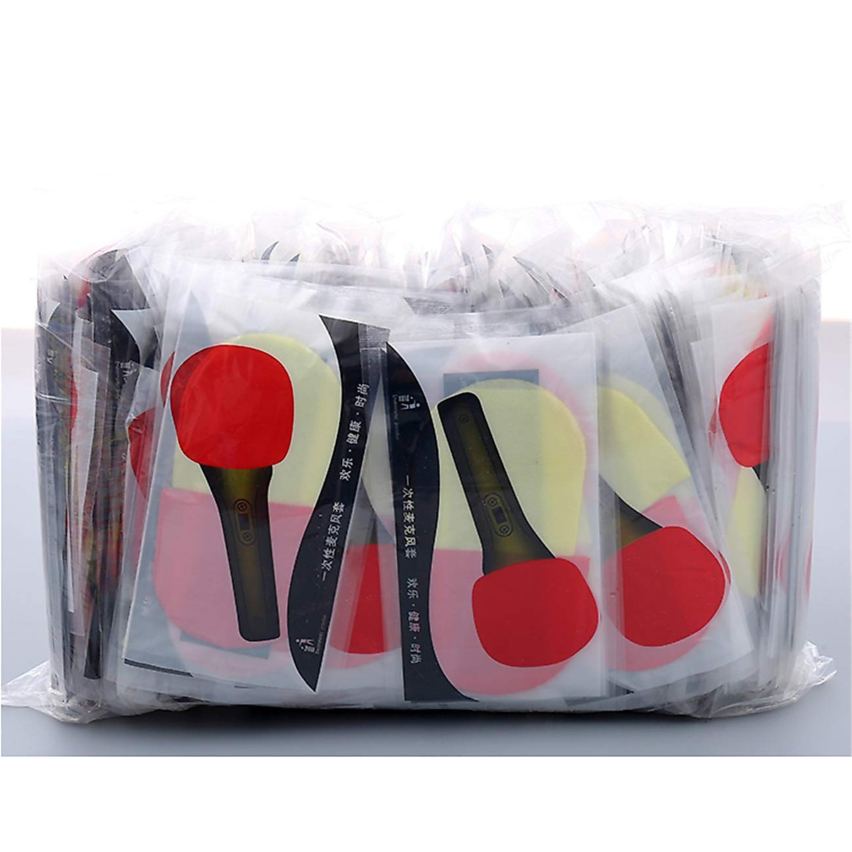 Zzooi 100 PCS Disposable Foam Mic Cover Single Use Microphone Windscreen Foam Cover