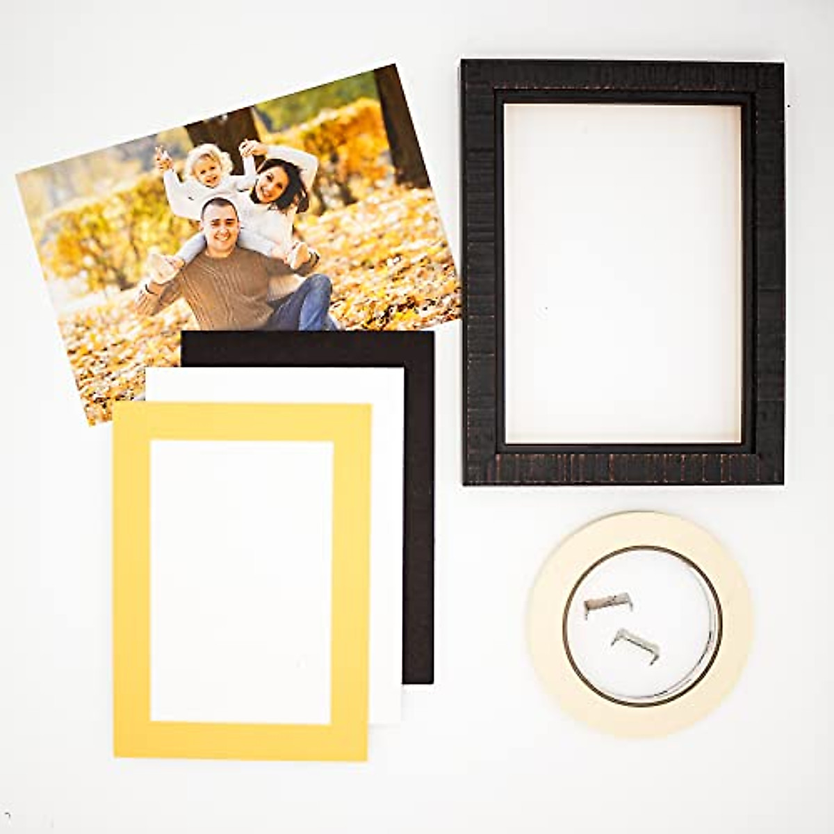 Pack of TEN 6x9 Mats Bevel Cut for 4x5 Photos - Acid Free Chamois Yellow Precut Matboards For Pictures, Photos, Framing - 4-ply Thickness