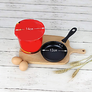 shlutesoy 12CM mini frying pan Omelette pot Breakfast artifact pot Omelet artifact flat bottom frying pan
