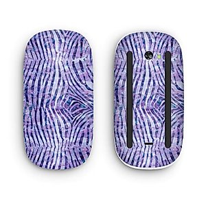 Design Skinz Purple Watercolor Zebra Pattern Vinyl Decal Compatible with The Apple Magic Mouse 2 (Wireless, Rechargable) with Multi-Touch Surface