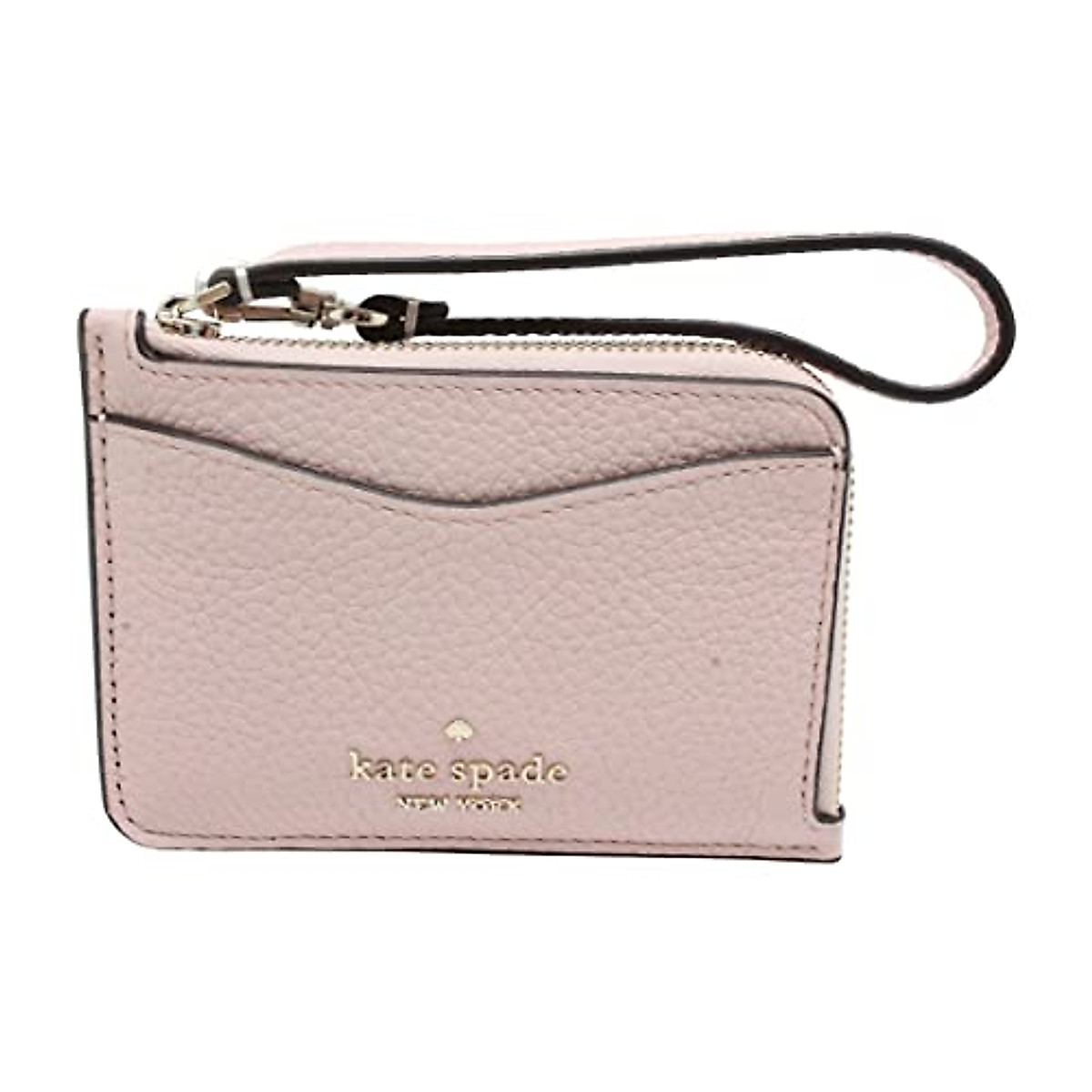 Kate Spade New York Leila Leather Card Holder Wristlet Rose Smoke