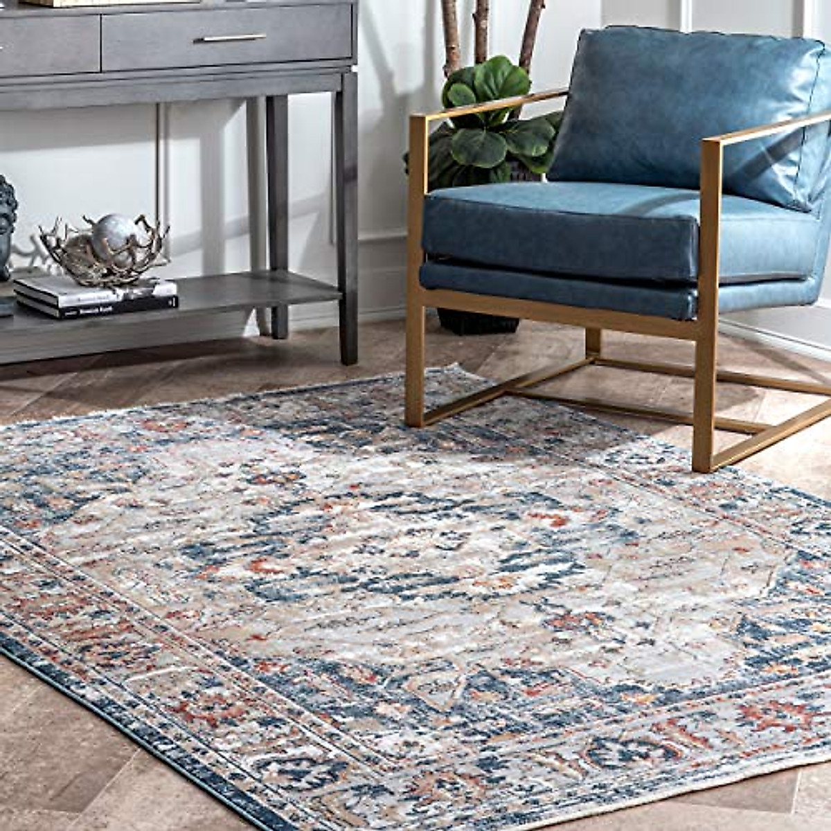 nuLOOM Kara Vintage Area Rug, 5' 3" x 7' 3", Grey
