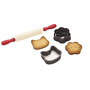 Mini Rolling 7.5 Inch (Pack of 6) Rolling Pin for Play Dough - Wood Kids Rolling Pin For Little Bakers, With Red Handles Arts and Crafts Clay Roller, 7.5" (6-Pack)