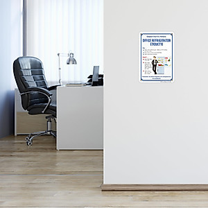 SmartSign 10 x 7 inch “Respect Your Co-Workers - Office Refrigerator Etiquette” Sign, Digitally Printed, 55 mil HDPE Plastic, Multicolor, Made in USA