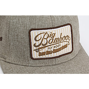Big Bamboo Heathered Vintage Fly Fishing Patch Cap (Heathered Brown)