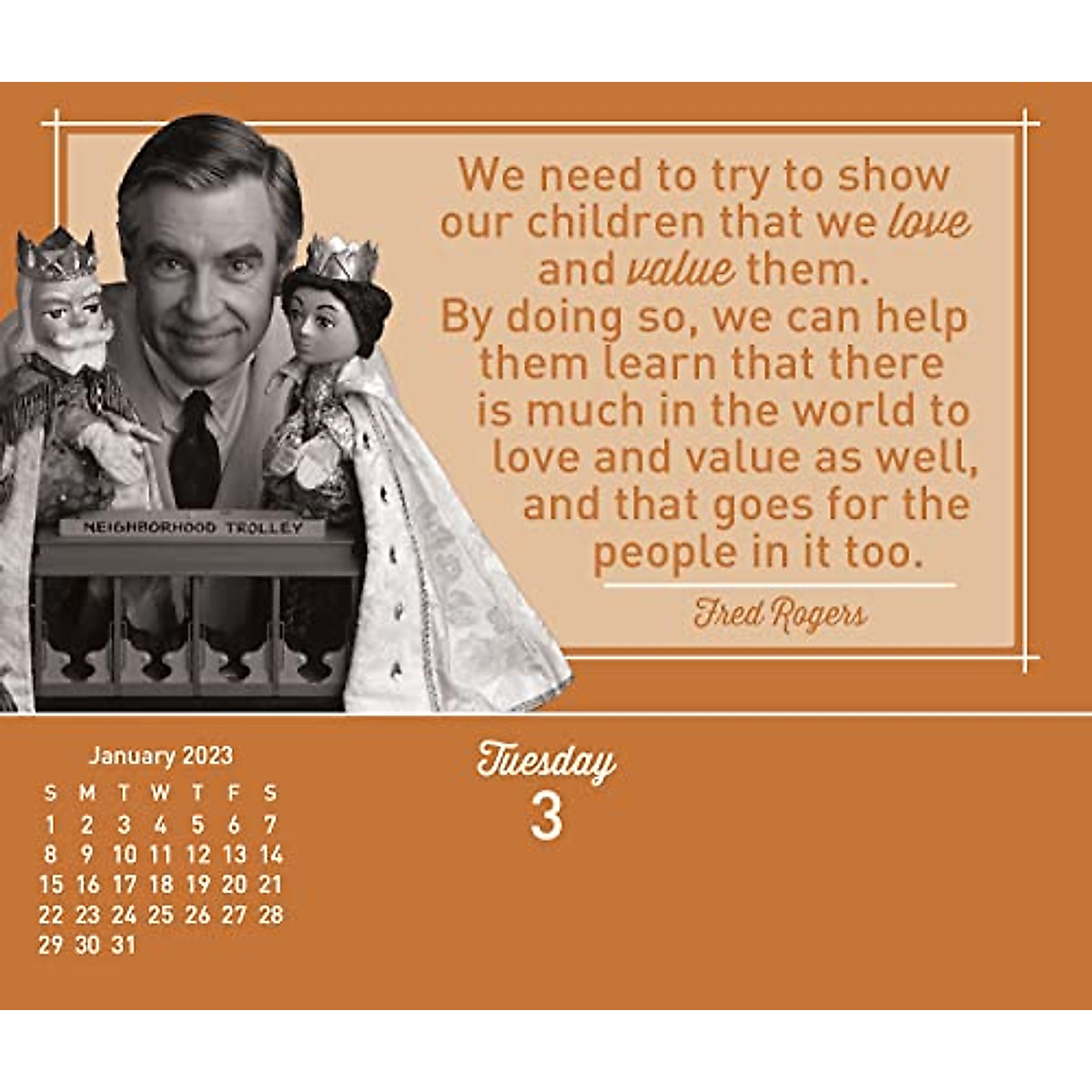 2023 Mister Rogers Day-at-a-Time Box Calendar