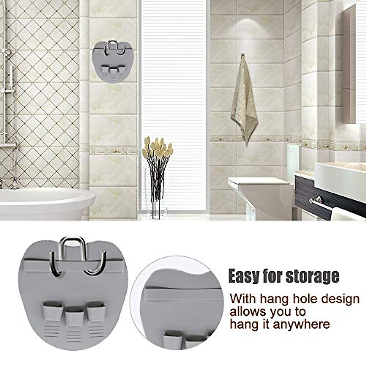 1 Pack Soft Silicone Shower Brush Body Wash Bath Exfoliating Skin Massage Scrubber, Dry Skin Brushing Glove Loofah, Fit for Sensitive and All Kinds of Skin