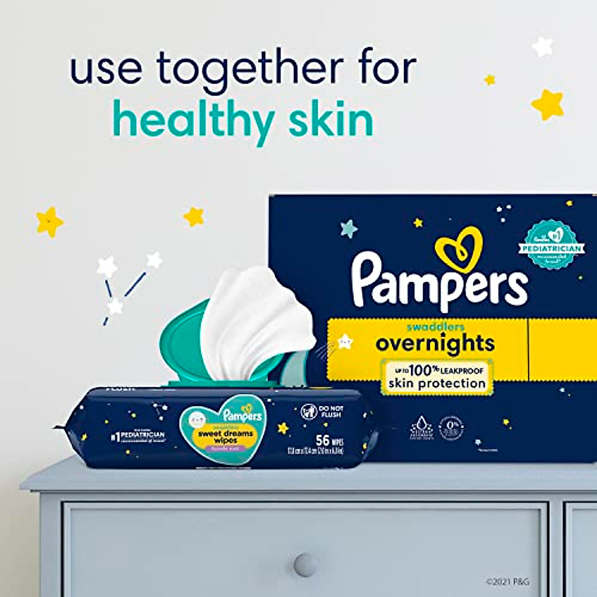 Diapers Size 6, 42 Count - Pampers Swaddlers Overnights Disposable Baby Diapers, Super Pack (Packaging & Prints May Vary)