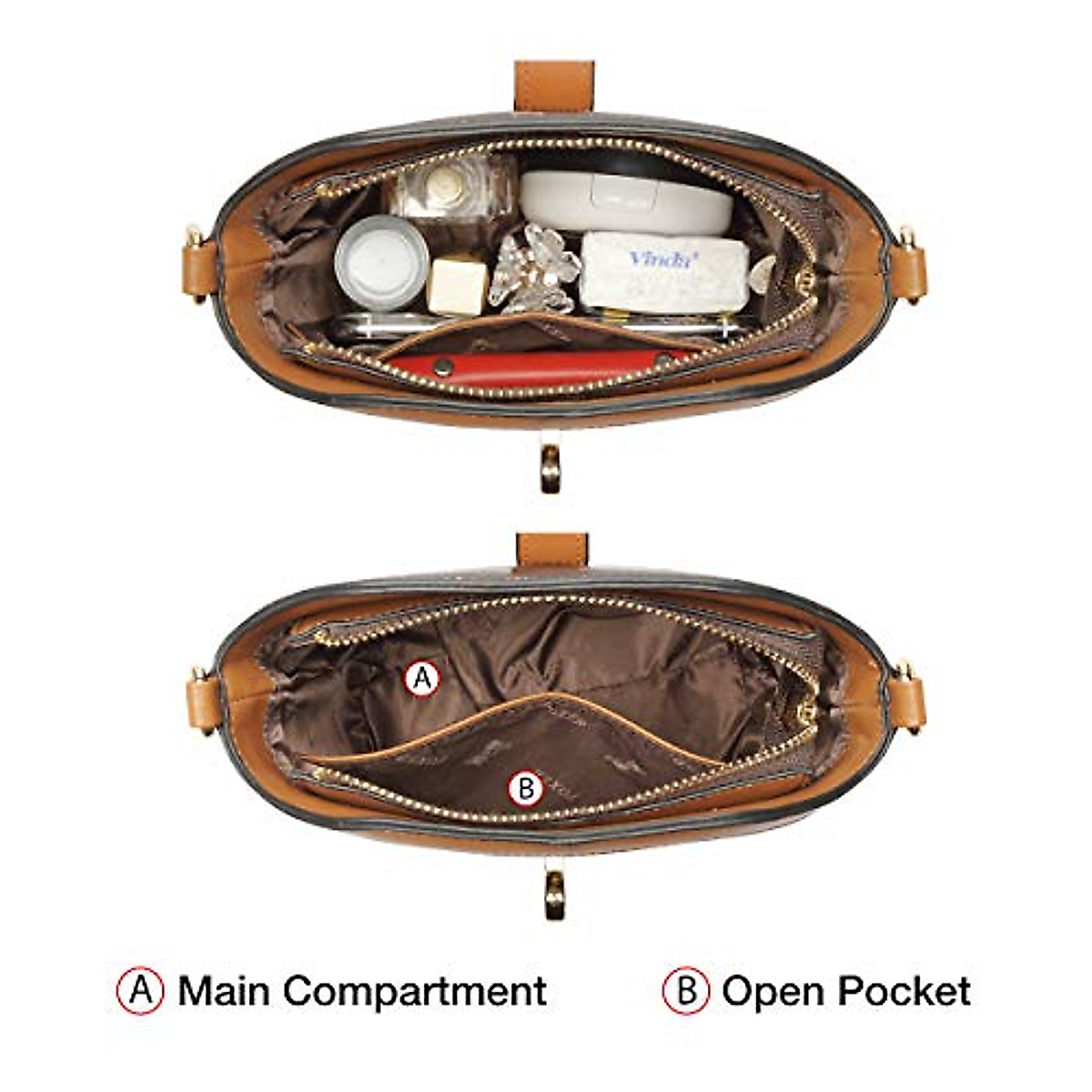 Small Crossbody Bucket Bag for Women Vegan Leather Shoulder Bag Anna Chain Accessories For Mini Flap Top Handbag Purse